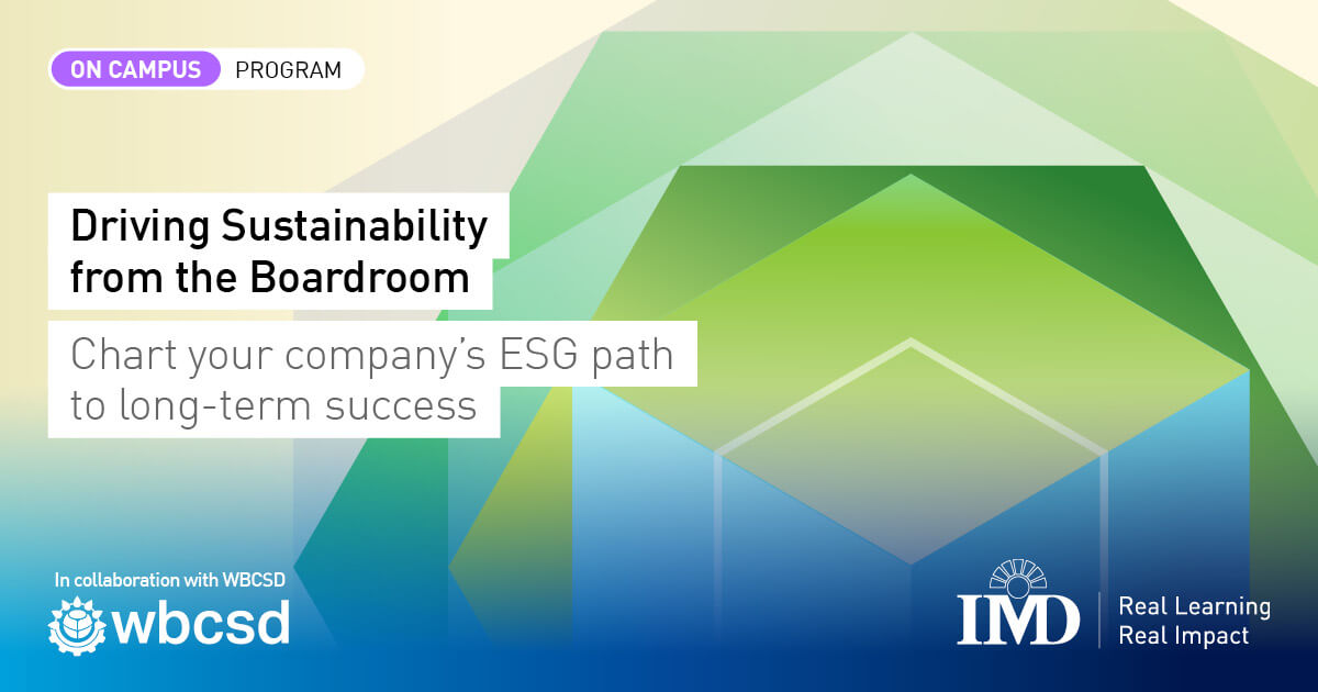Driving Sustainability from the Boardroom - ESG Board Program