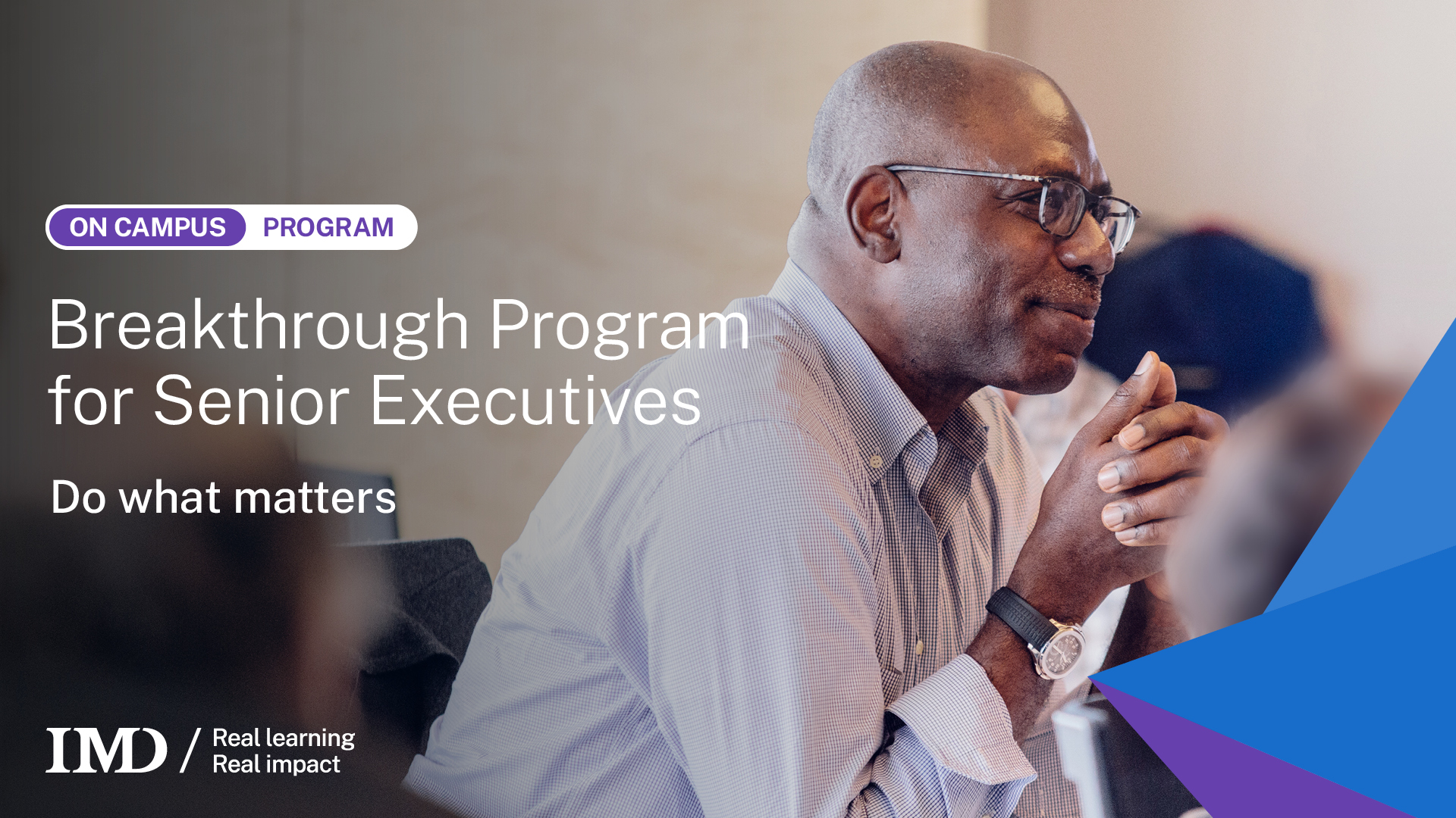 Senior executive training to develop breakthrough ideas