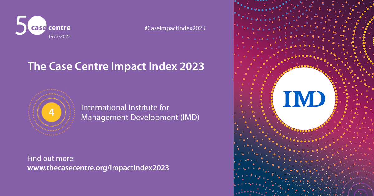 IMD ranks in the top 5 worldwide in The Case Centre Impact Index 2023 ...