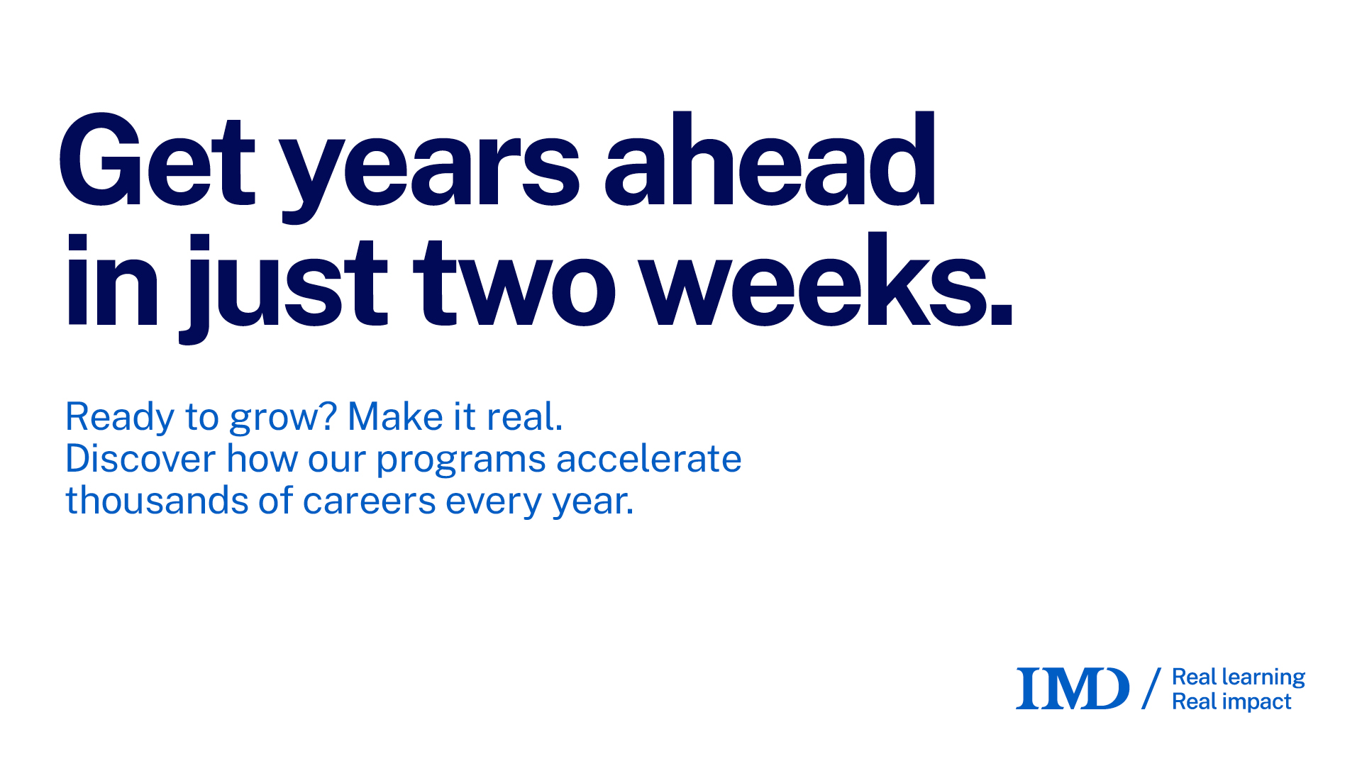 IMD Executive Education: Make it real