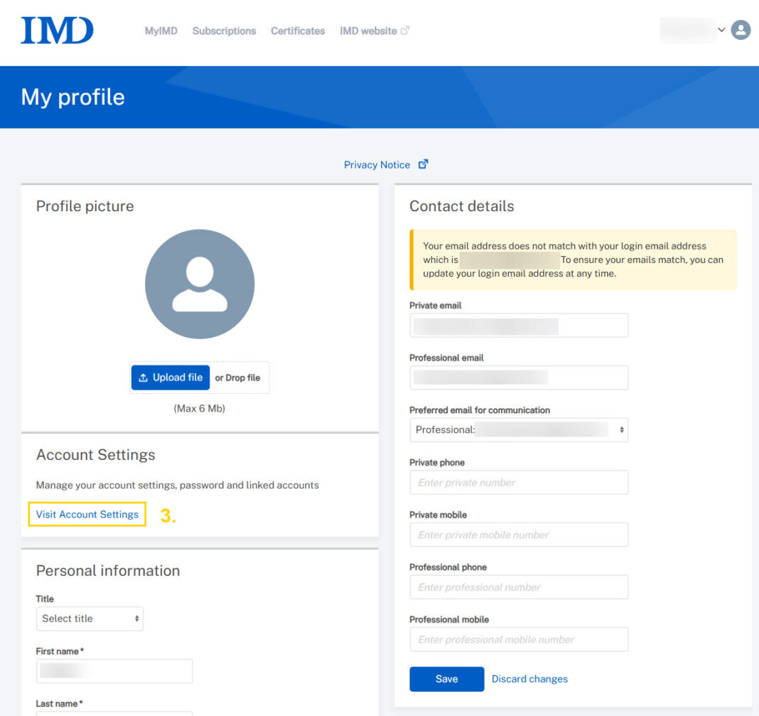 Change the login email - IMD business school for management and ...
